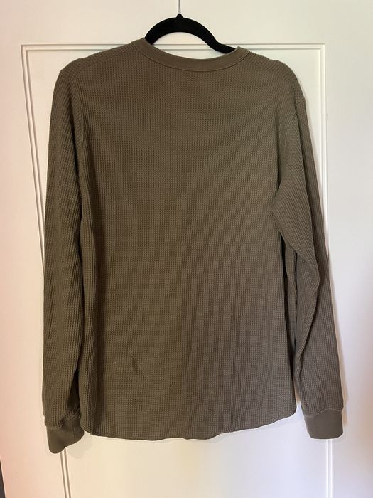 Uniqlo Uniqlo Waffle Knit Thermal Long-Sleeve Henley | Grailed