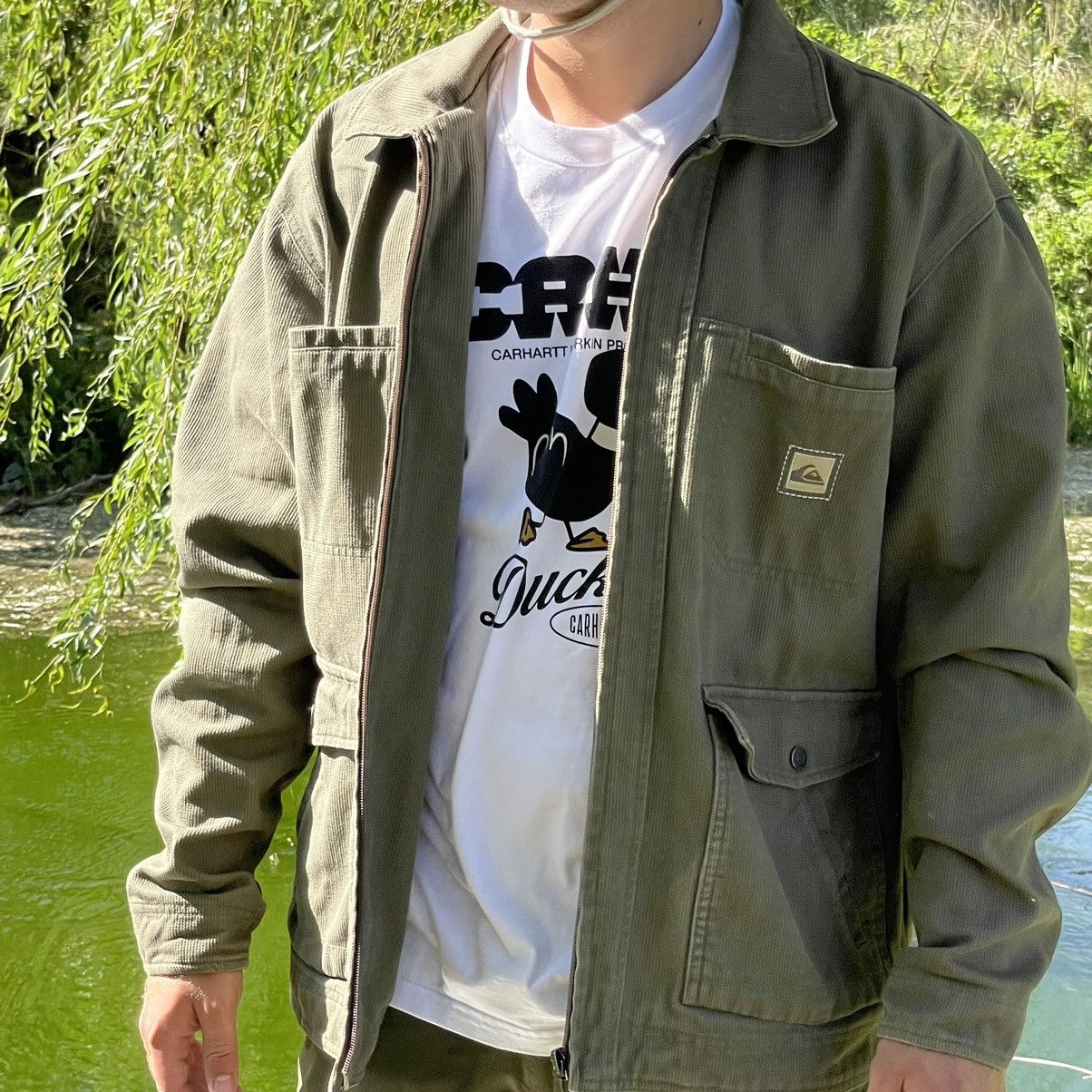 Luxury × Quiksilver × Streetwear Vintage Quicksilver Harrington Light ...