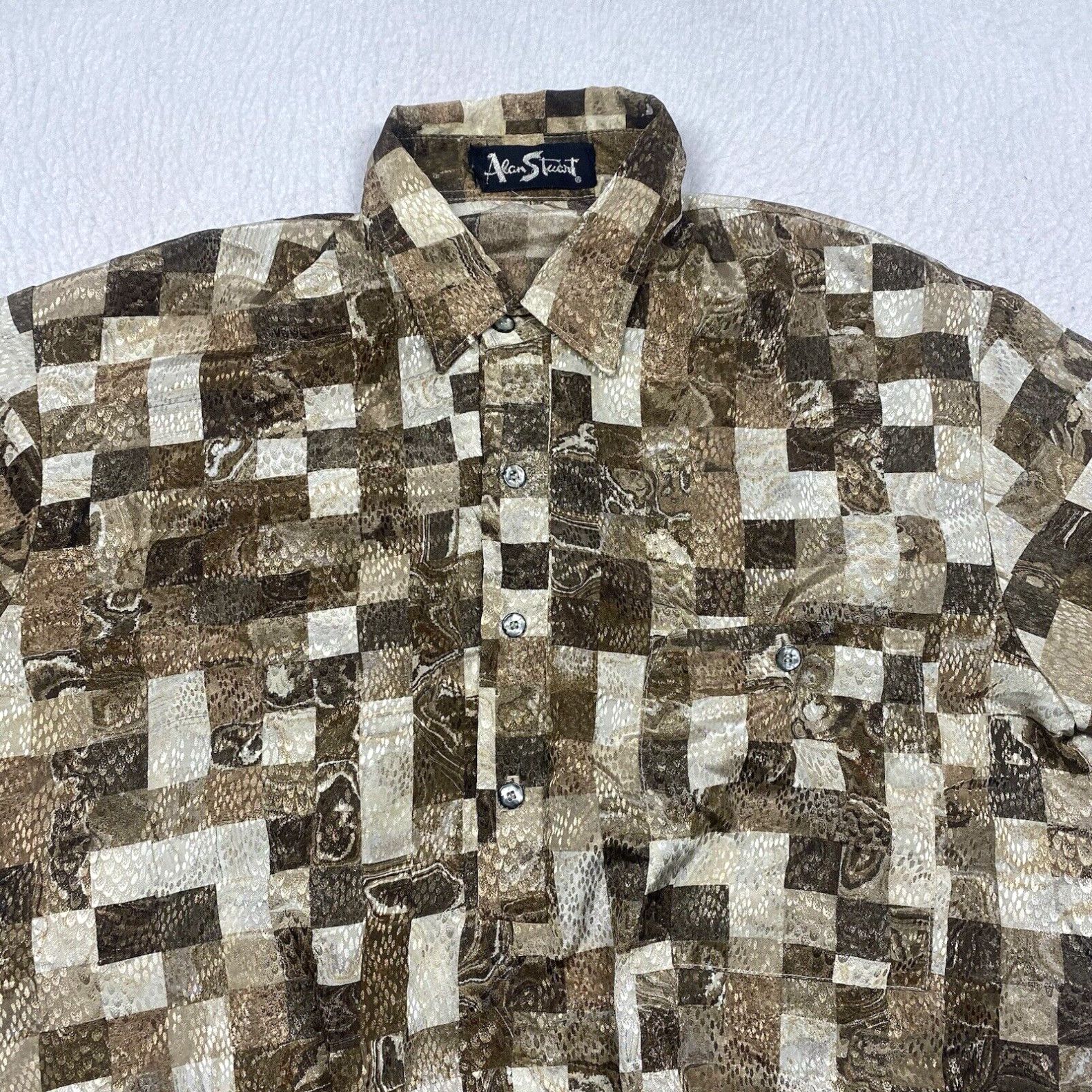 Vintage Alan Stuart Polo Shirt Banded Mens Medium Tony Soprano Paulie ...