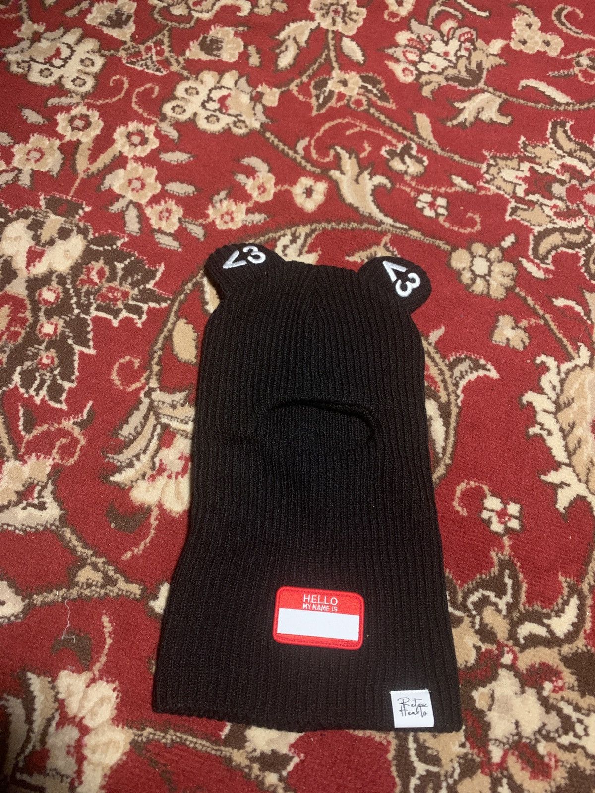 Streetwear retro hearts name tag ski mask | Grailed