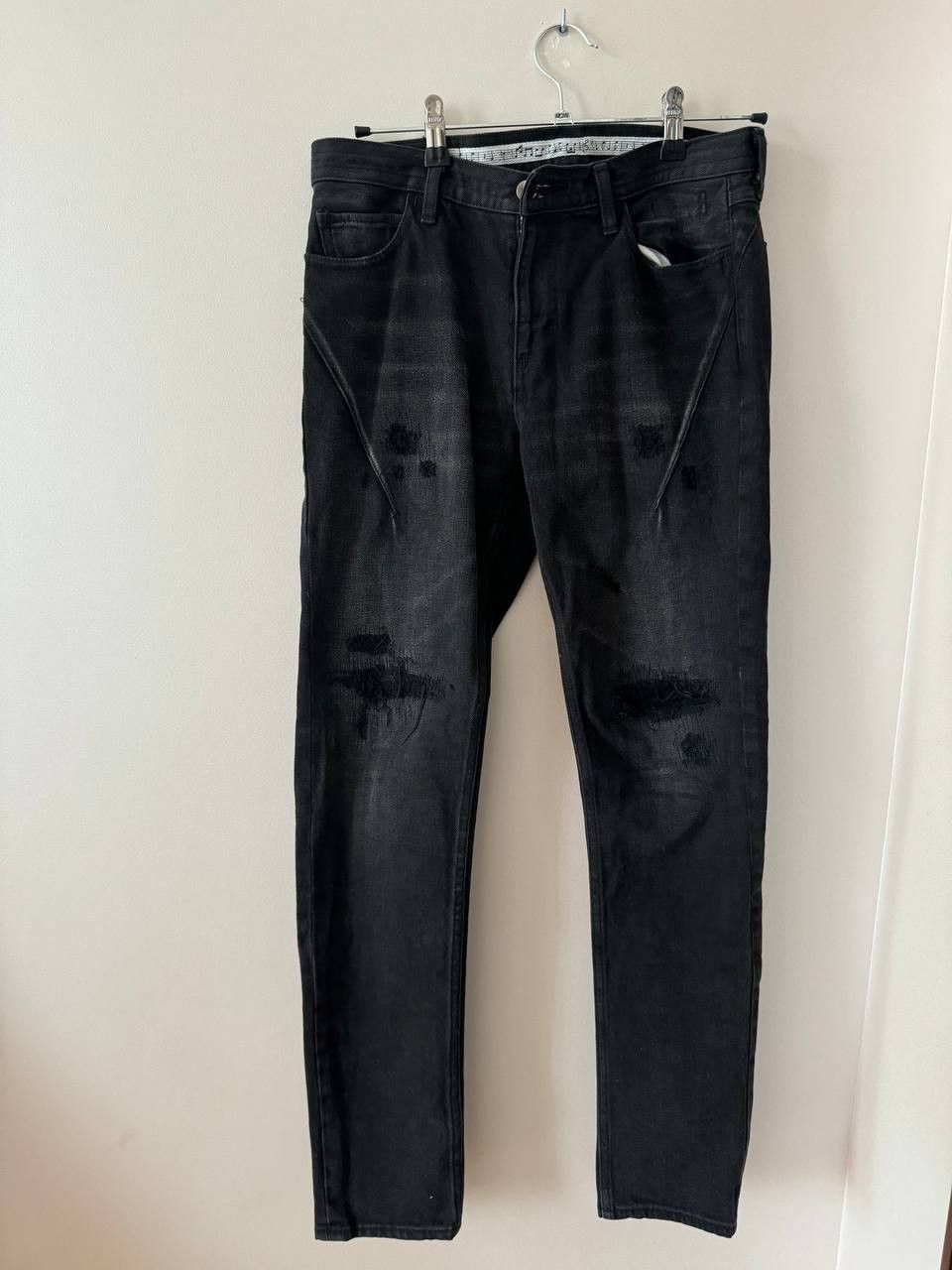 Number (N)ine × STUDIOUS Number Nine Black Distressed Jeans | Grailed