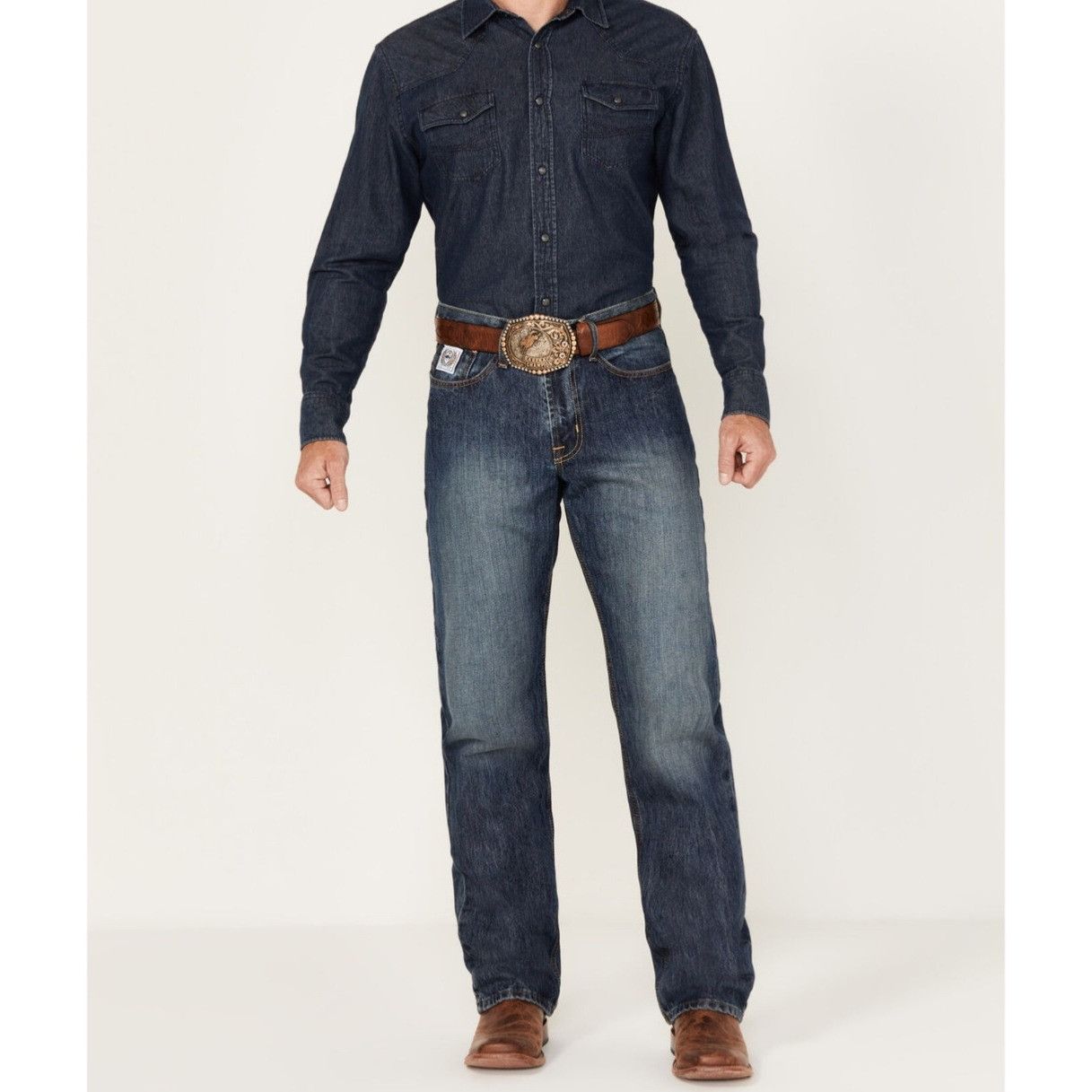 Cinch Cinch White Label Relaxed Fit Denim Jeans Dark Stonewash Sz | Grailed