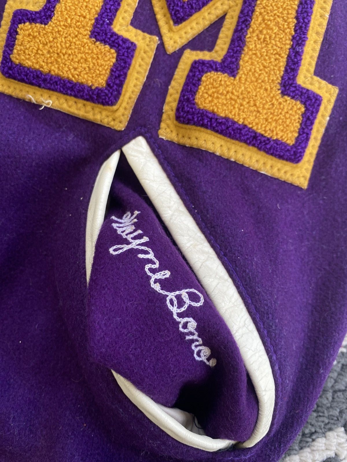 Varsity Jacket × Vintage 70’s Purple Wool/Leather Varsity Jacket | Grailed