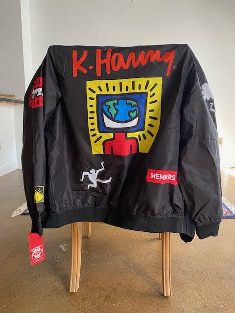 Keith Haring × Members Only × Streetwear Keith Haring Print Bomber ...