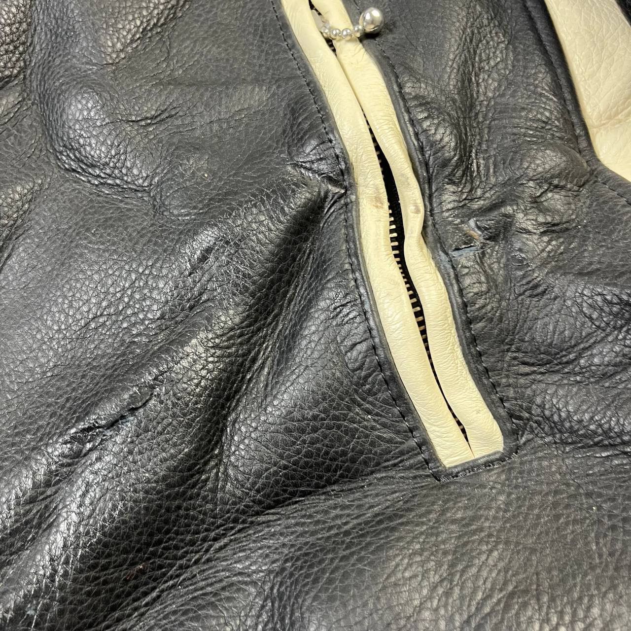 Kadoya × Leather Jacket × Racing KADOYA The Head Factory Asymmetrical ...