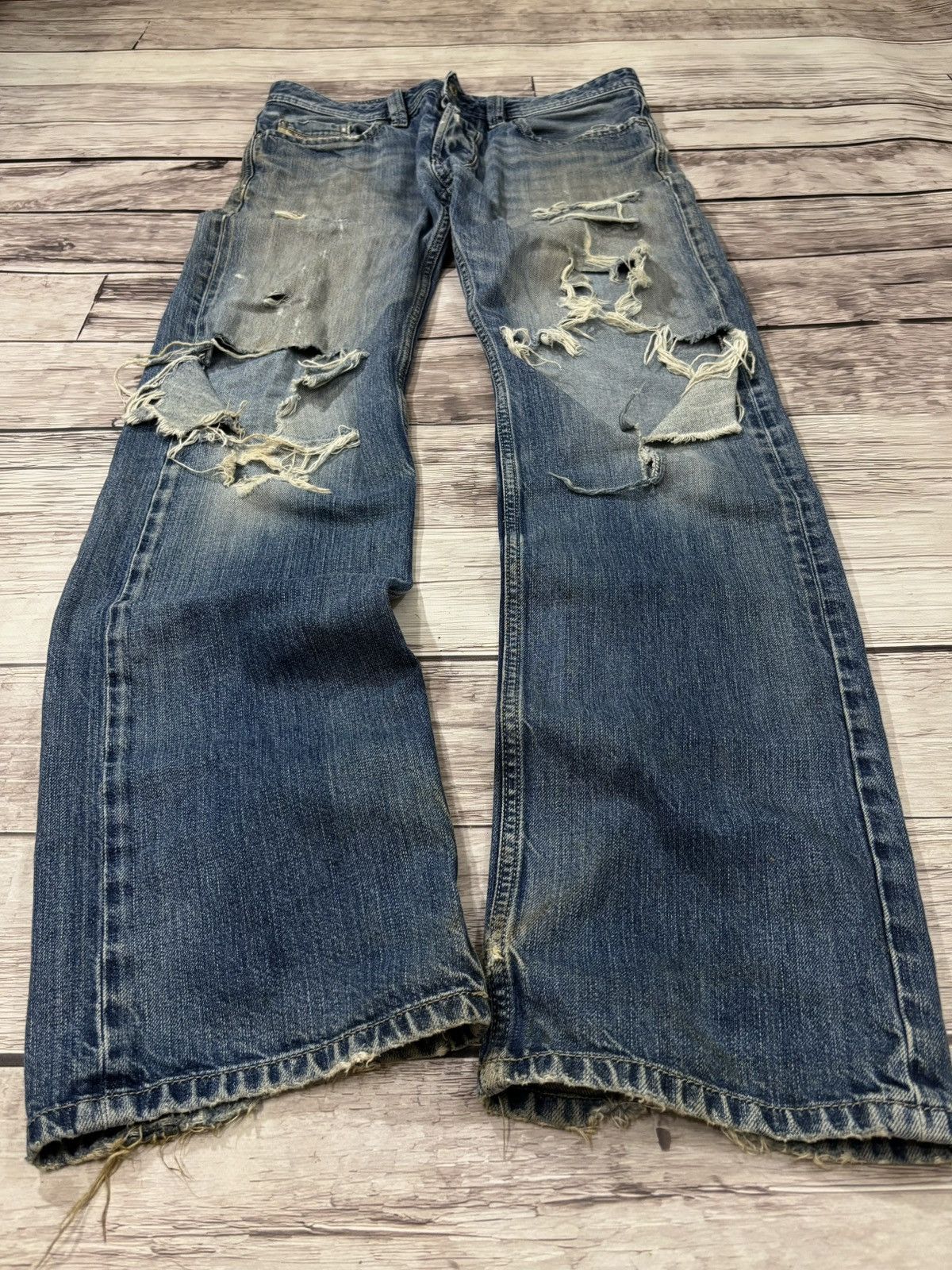 Diesel × Japanese Brand × Junya Watanabe Crazy Distressed Balenciaga ...