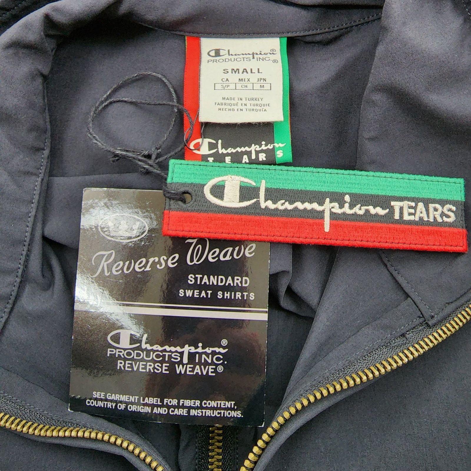 Champion NEW Champion Denim Tears Full Zip Black Track Jacket Logo S ...