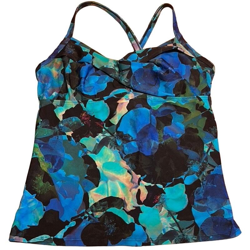 Athleta Athleta Tankini Top Blue Mystique Twister Size 38 B/C Blue ...