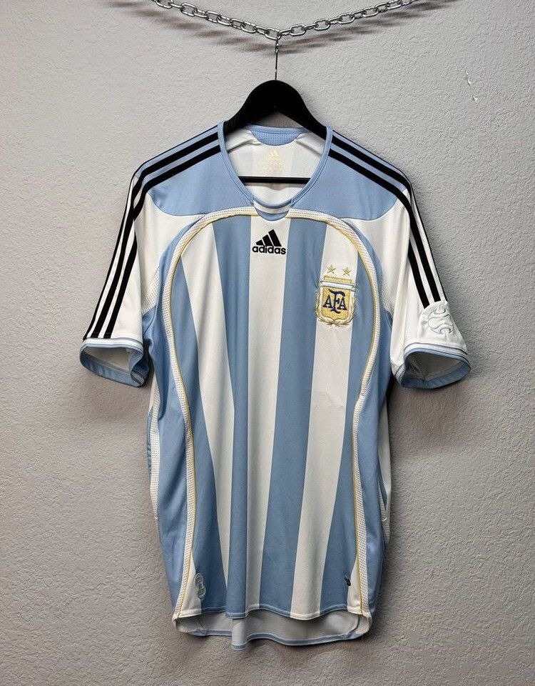 Adidas × Vintage Adidas Argentina 2006 Home Soccer Jersey Blockore Kit ...
