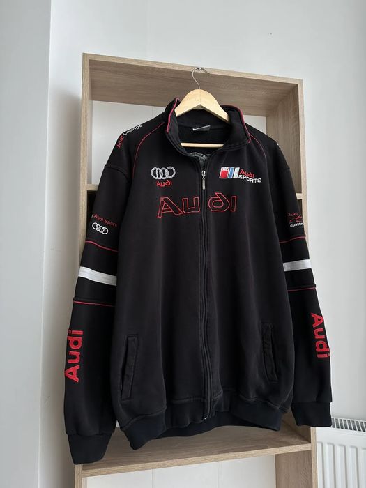Vintage Vintage Audi Sports Black Racing Formula Uno Full Zip Hoodie ...