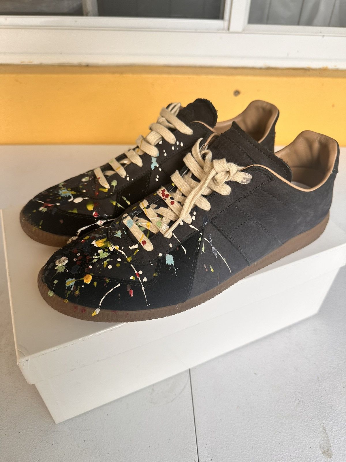 Maison Margiela Maison Margiela Replica Paint Splatter GATs | Grailed