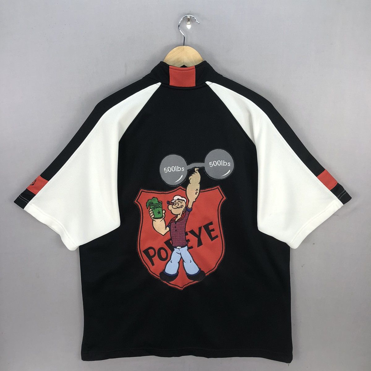 Cartoon Network Vintage Official Popeye Embroidered Big Logo Zipper ...