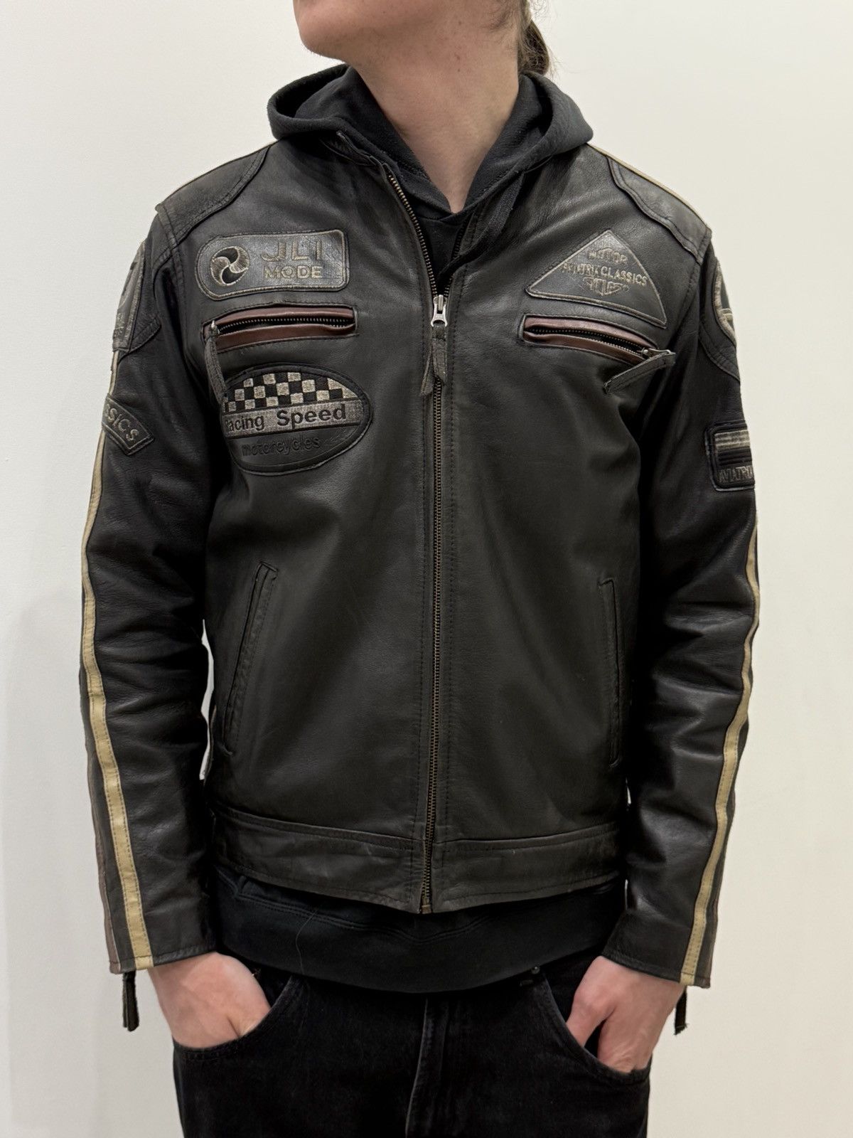 Harley Davidson Vintage Aviatrix Real Leather Motorcycle Jacket Biker ...