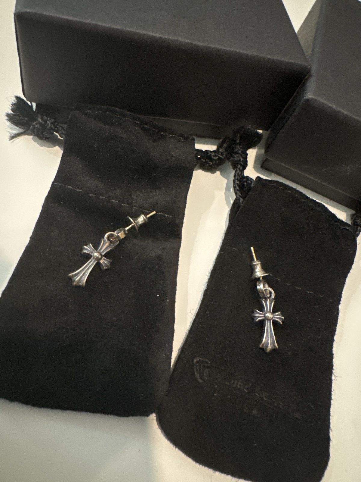 Chrome Hearts Chrome Hearts Baby Fat Cross Earring | Grailed