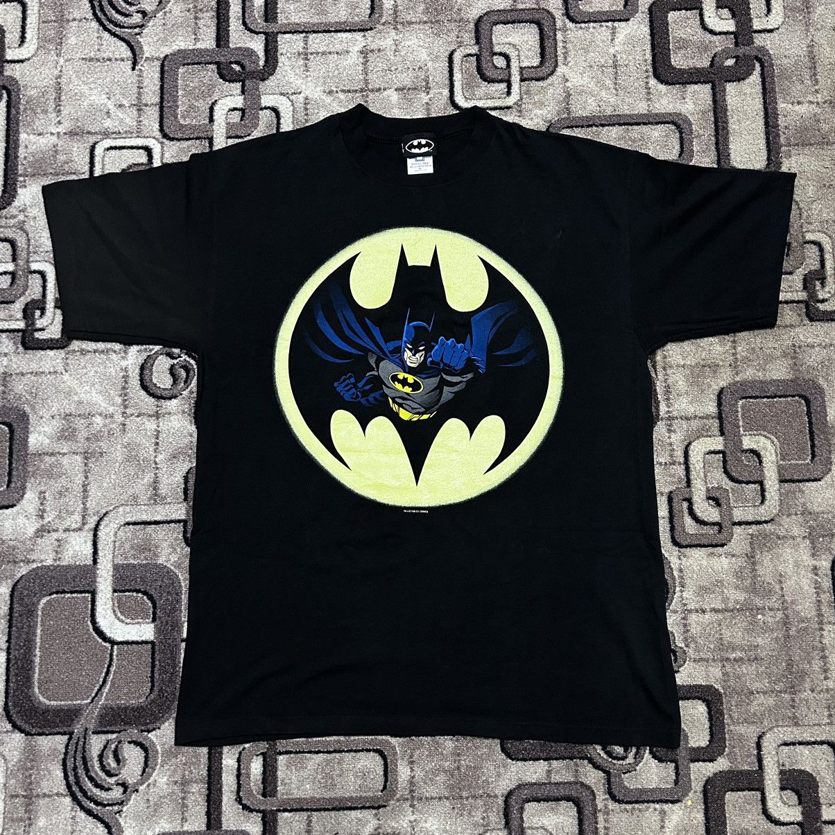 Batman × Dc Comics × Made In Usa Vintage 1996 Batman DC Comics Big Logo ...