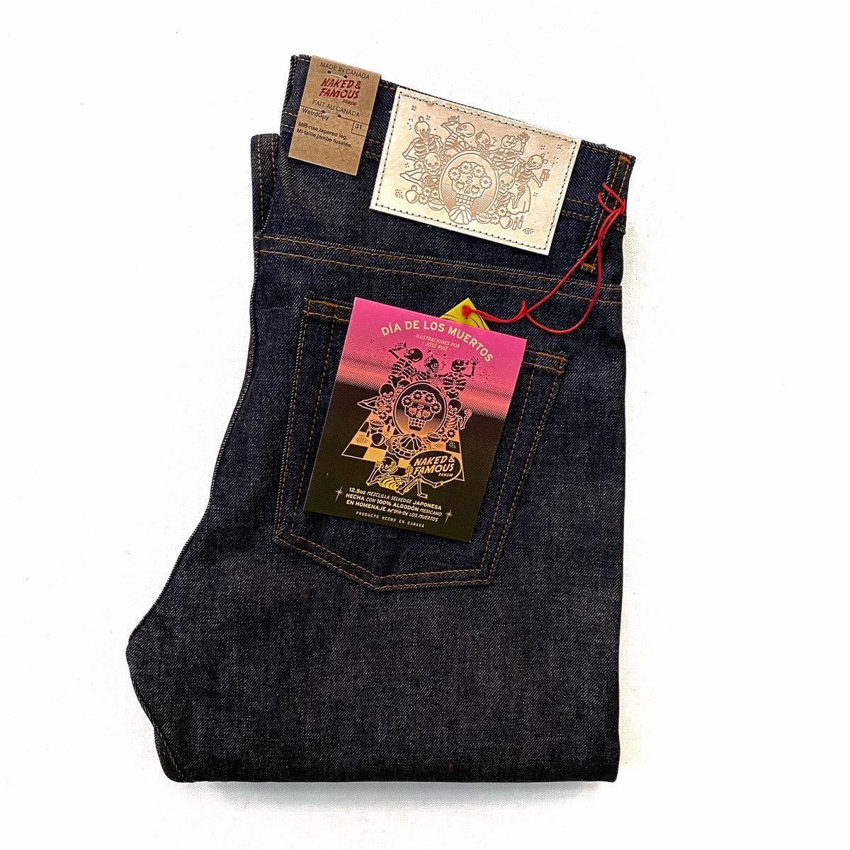 Naked & Famous Naked & Famous Weird Guy Dia De Los Muertos Selvedge ...