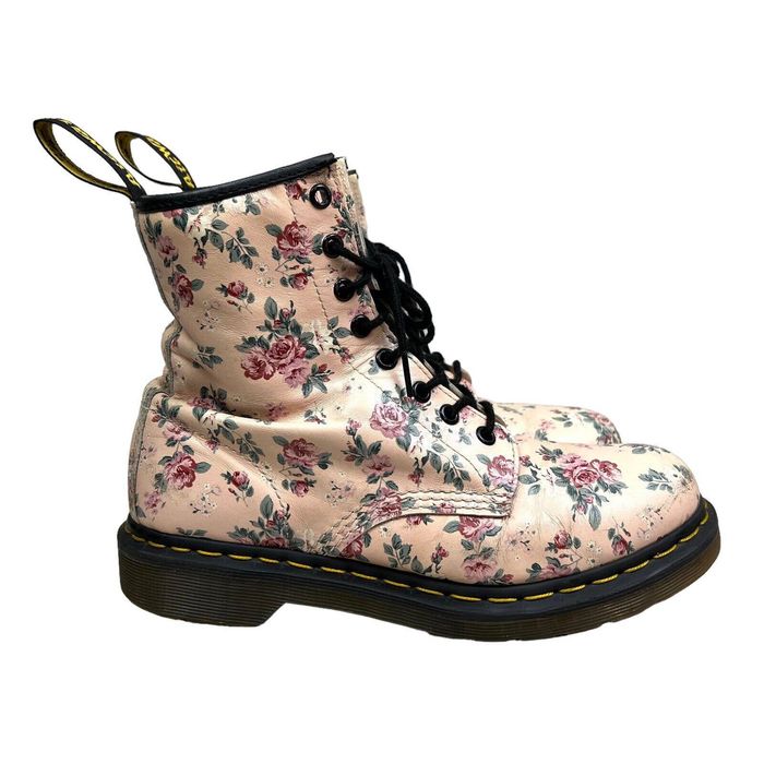 Dr. Martens Dr. Doc Martens Vintage Rose Floral Combat Boots 1460 Women ...