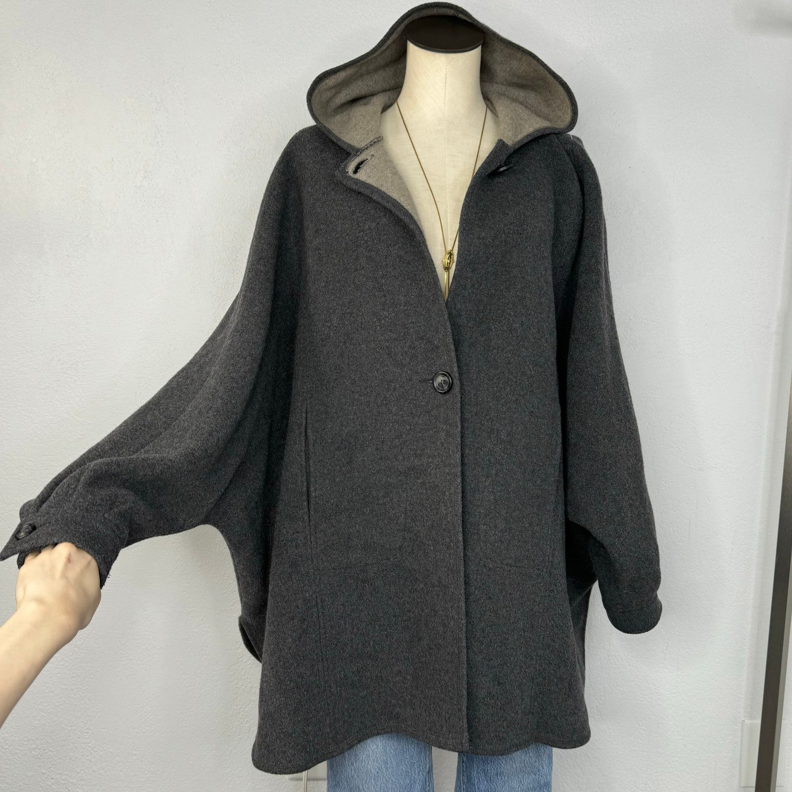 Mackintosh × Vintage Vintage Mackintosh Button Wool Blend Cape Coat ...