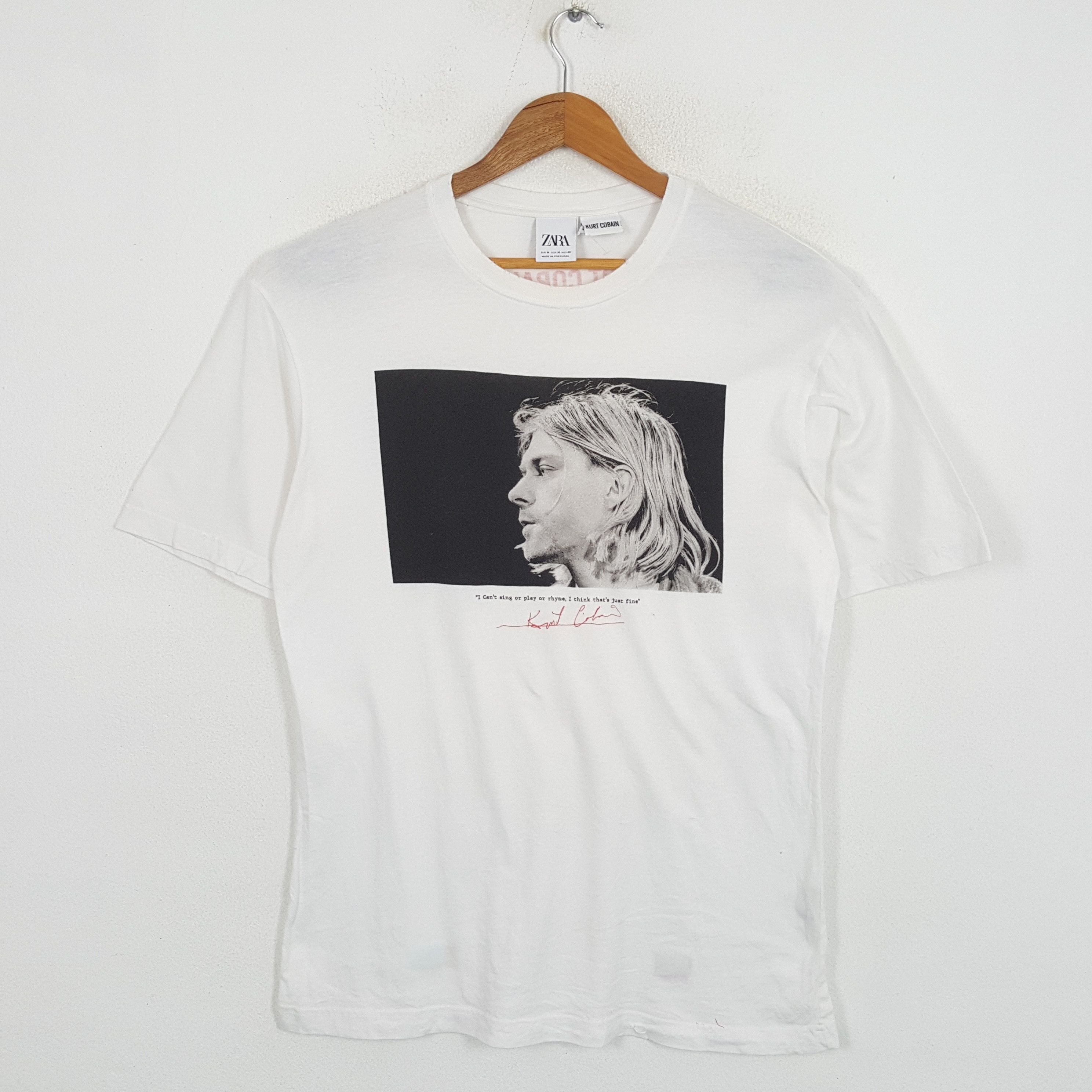 Vintage × Zara Vintage ZARA X KURT COBAIN Nirvana USA Rock Band T-Shirt | Grailed