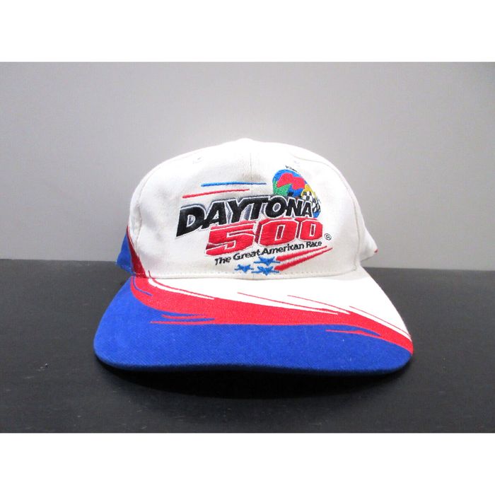 NASCAR VINTAGE Nascar Hat Cap Snap Back White Red Daytona 500 Racing ... NASCAR VINTAGE Nascar Hat Cap Snap Back White Red Daytona 500 Racing ...