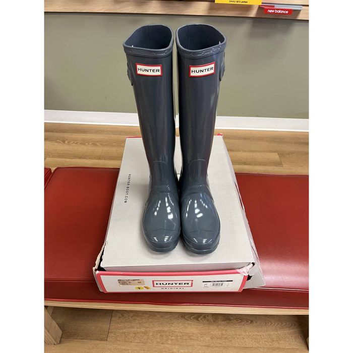Hunter Women's Original Tall Gloss In Graphite | Grailed