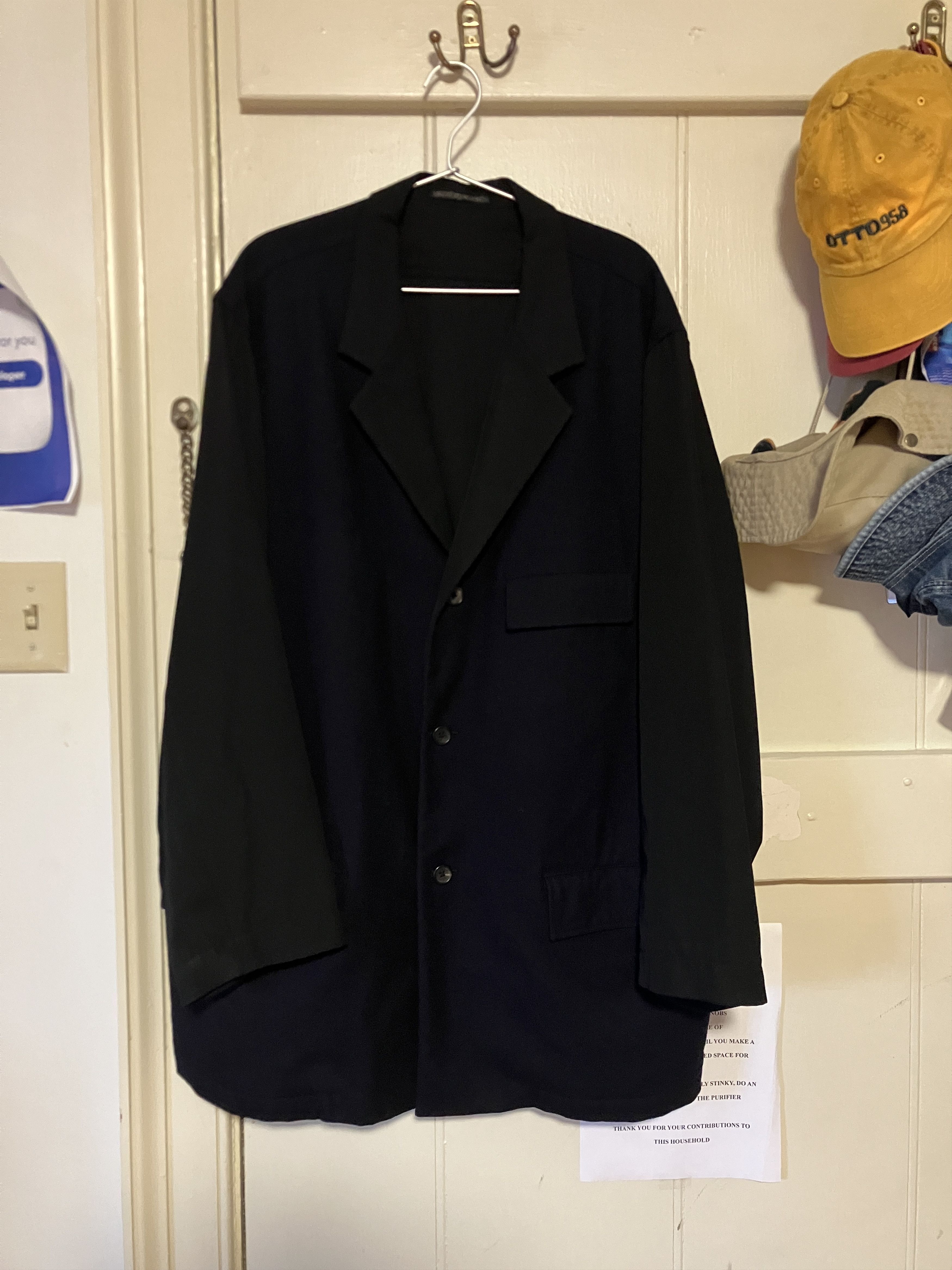 Yohji Yamamoto YYPH AW98 Contrast Panel Oversized Wool Blazer | Grailed