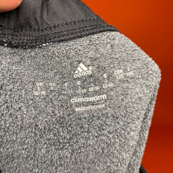 Adidas Gray Adidas Sweatpants Black Logo Baggy Fit Climawarm | Grailed