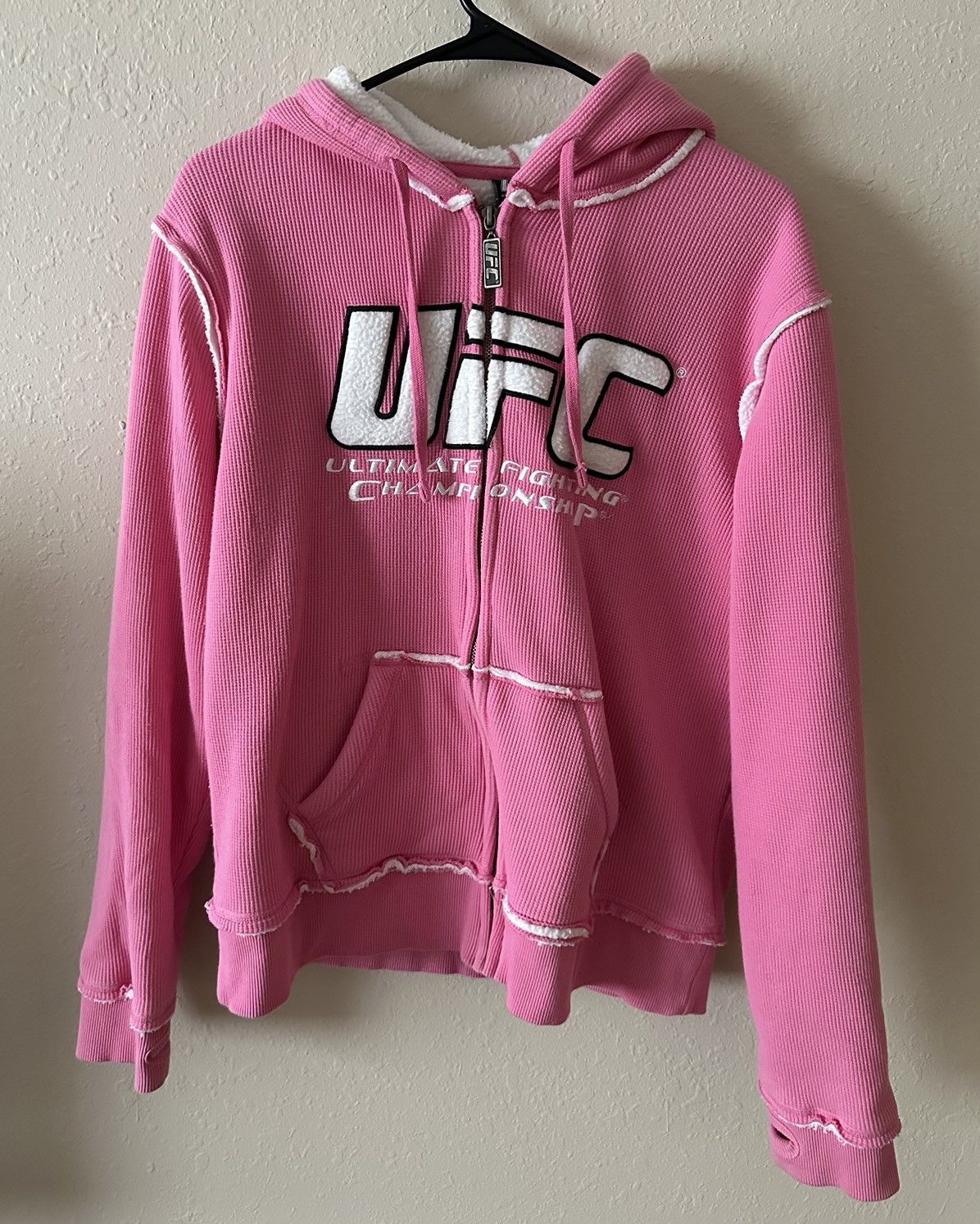 Ufc 2000’s Pink UFC Waffle Zip Up | Grailed