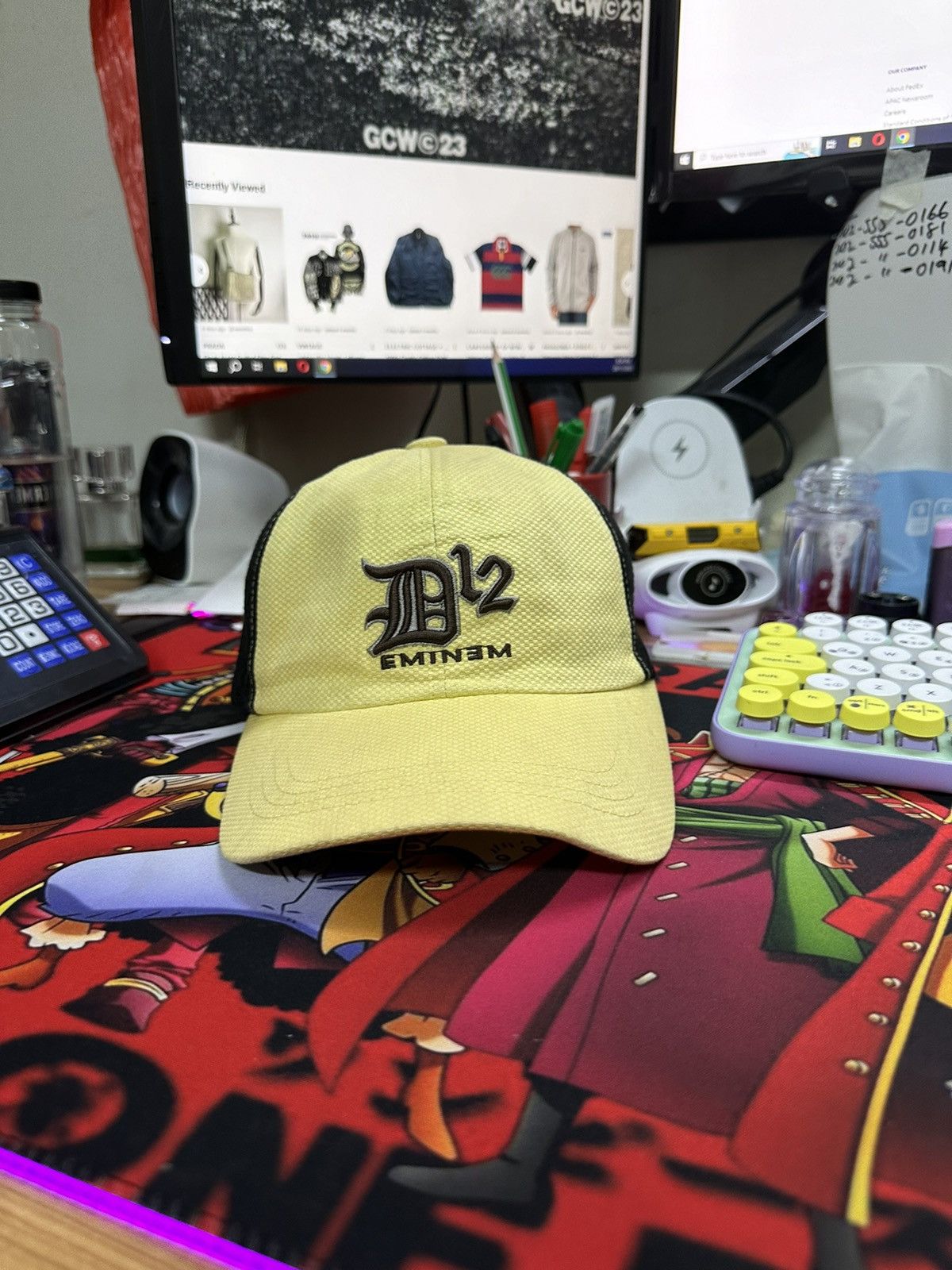 Eminem × Vintage Vintage Eminem D12 stripe cap | Grailed