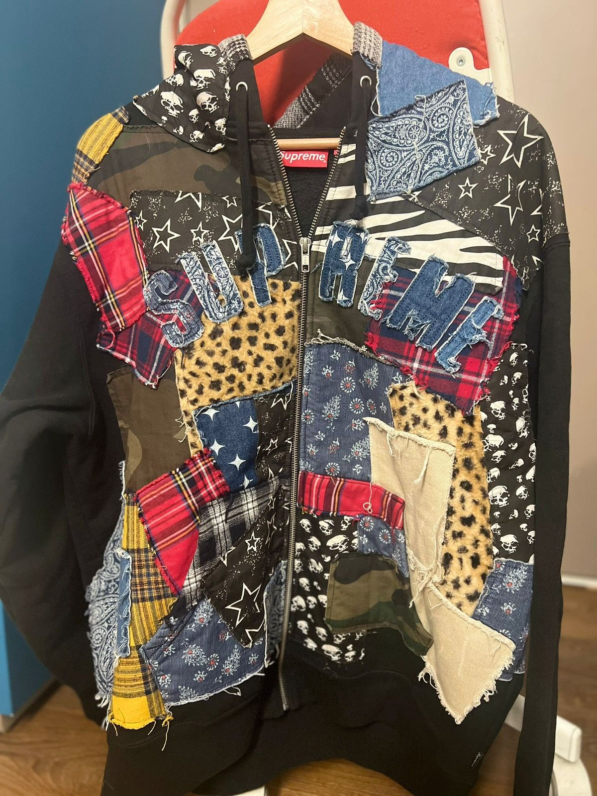 Supreme Rare Supreme Patchwork hoodie ‼️ | Grailed