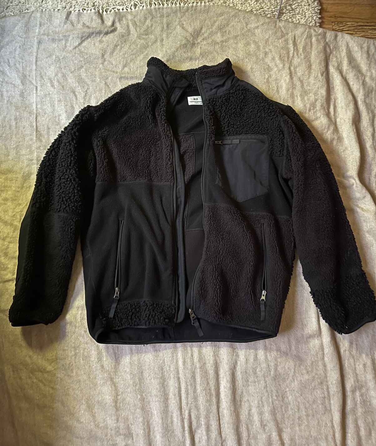 Engineered Garments UNIQLO x Engineered Garments Patchwork Block Fleece ...
