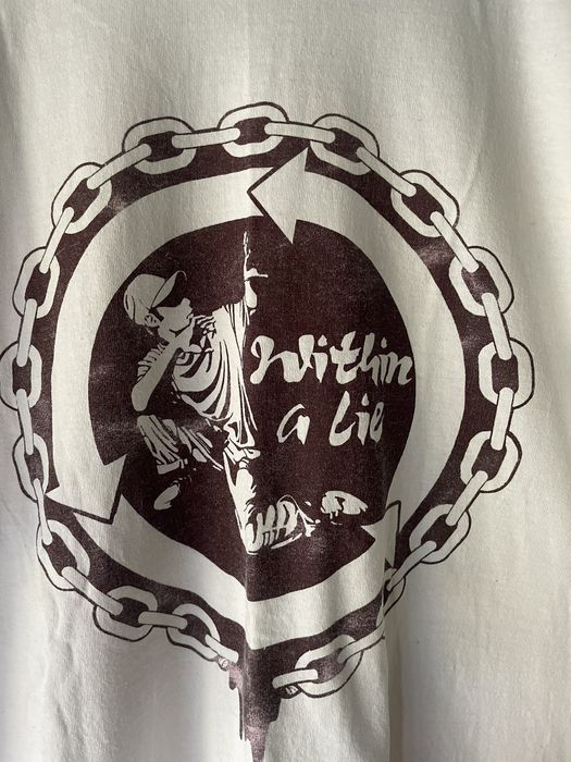 Vintage vintage 90s rare within a lie hardcore band t | Grailed