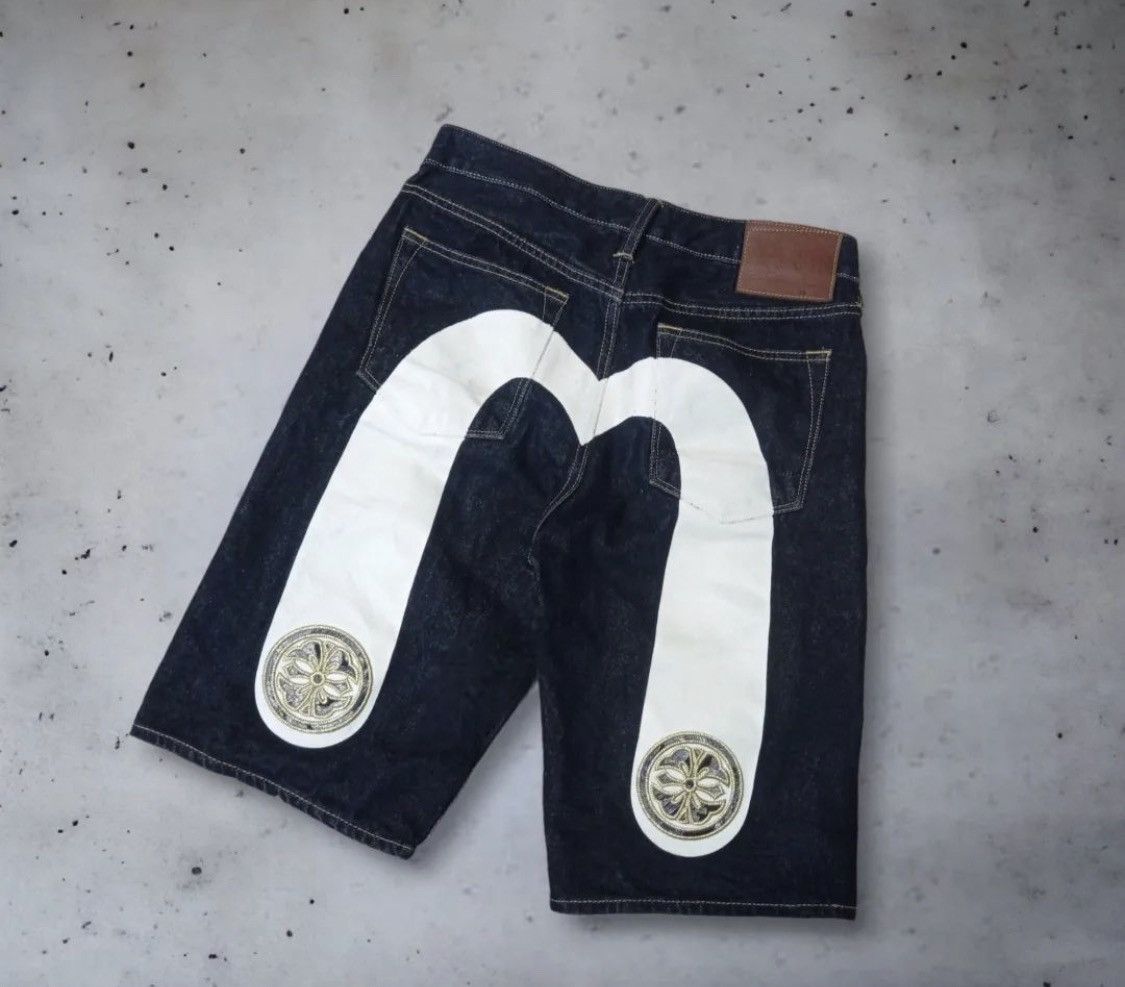 Vintage 💥RARE💥 Vintage Evisu Denim Shorts Big Logo evisu shorts | Grailed