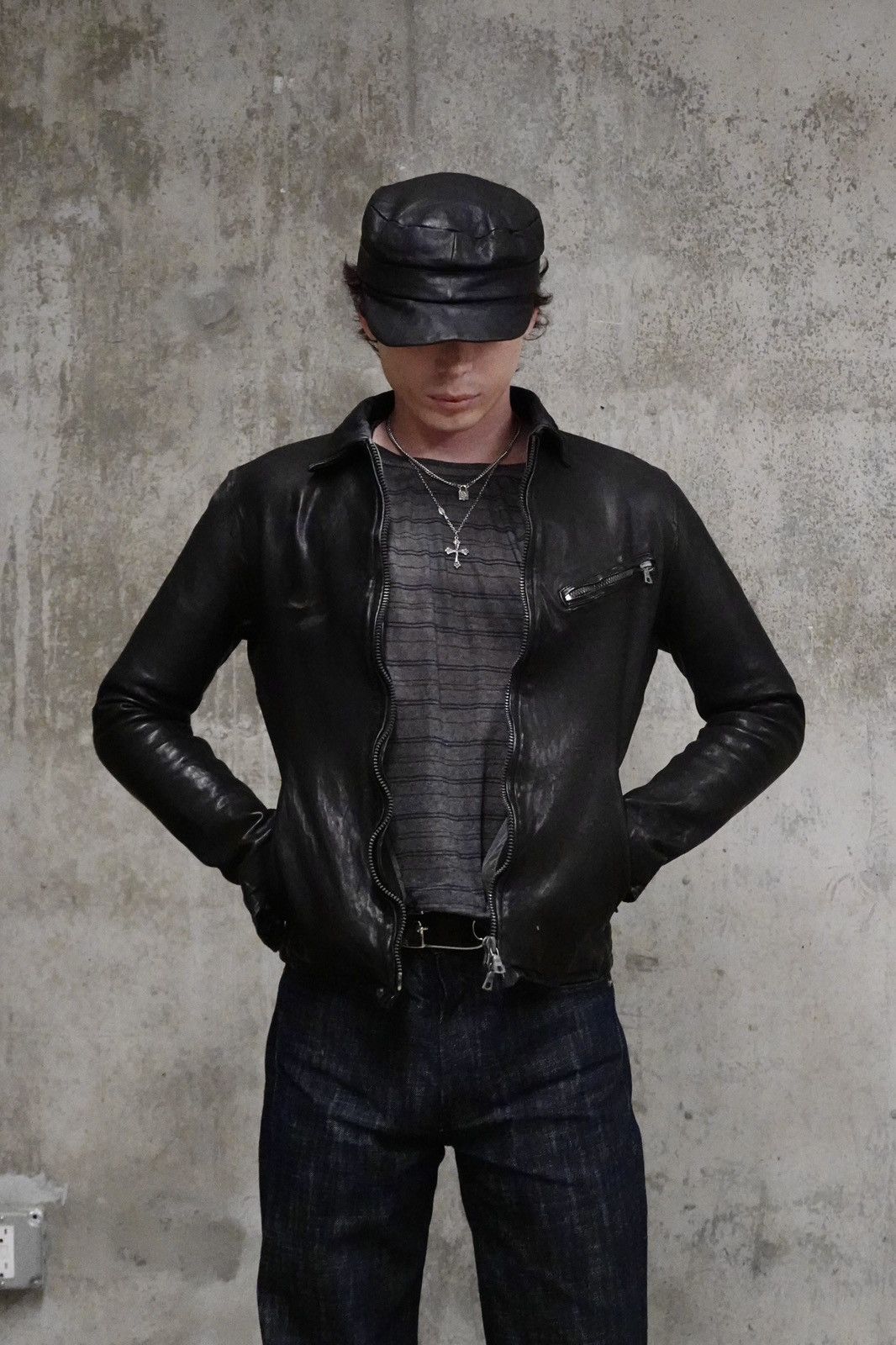 Isamu Katayama Backlash Isamu Katayama Black Single Riders Jacket | Grailed