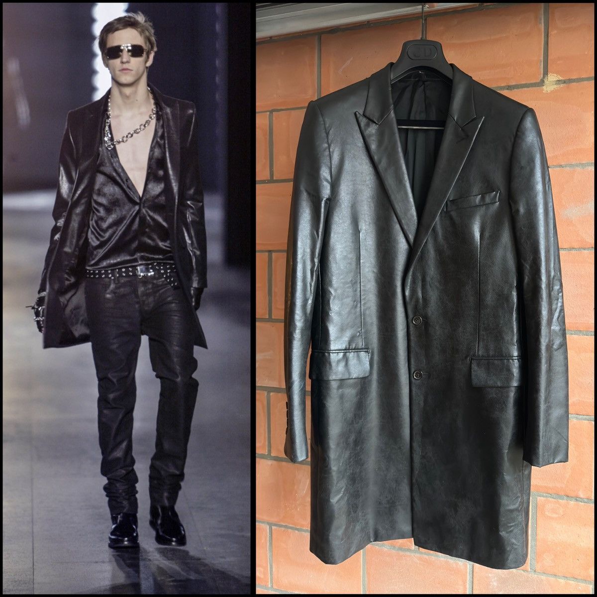 Dior GRAIL! Dior Homme AW03 “Luster” pvc coated long coat | Grailed