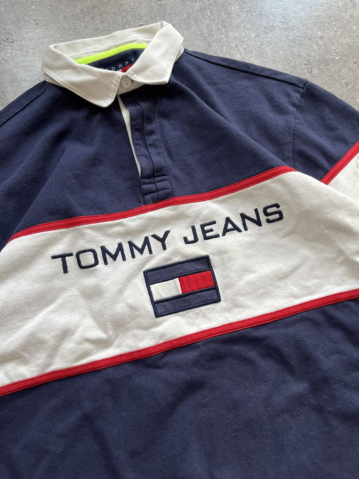 Vintage Rugby Shirt Vintage Big Central Logo Y2K Drip Casual Style ...