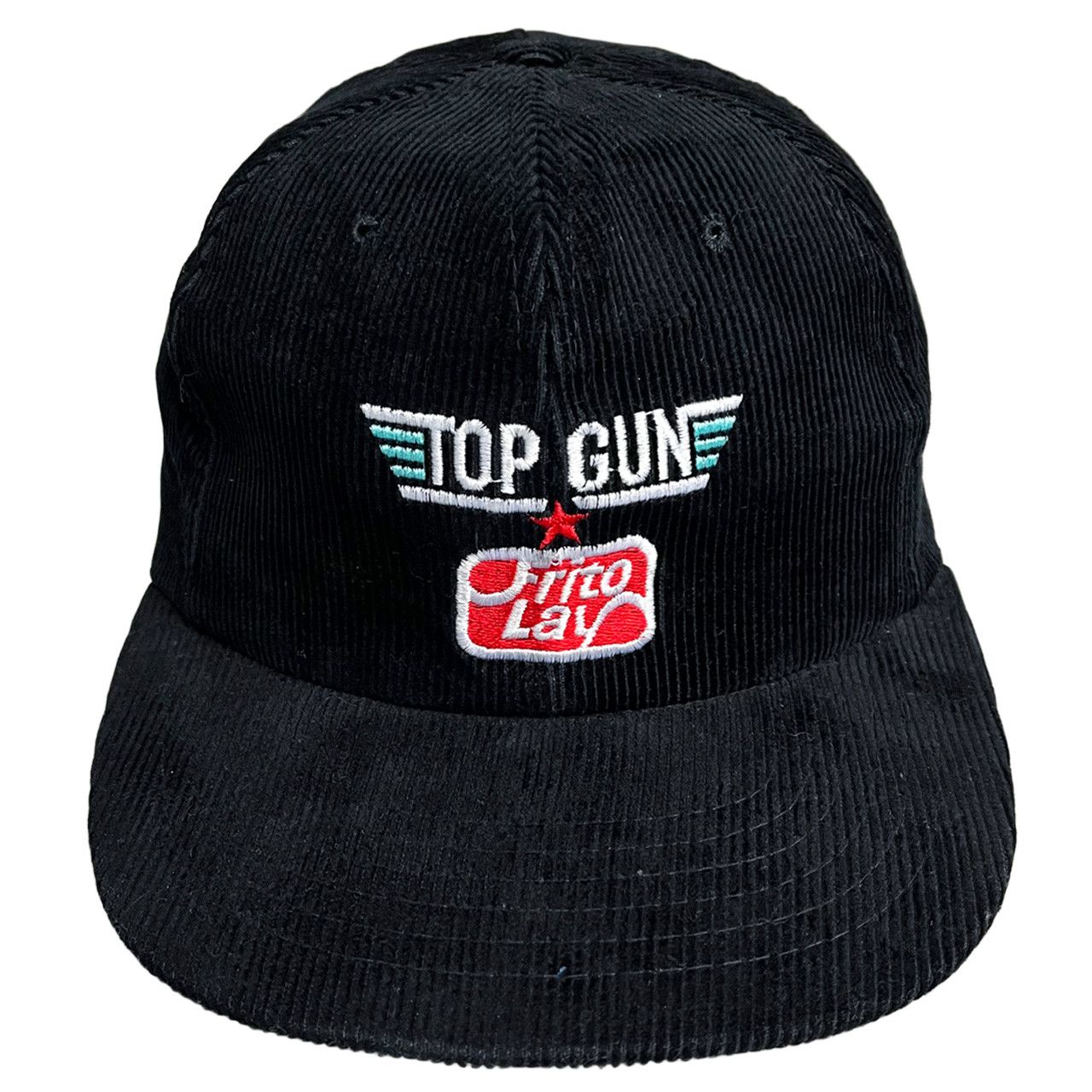 Vintage VTG TOP GUN MOVIE FRITO LAY CORDUROY SNAPBACK HAT BLACK | Grailed