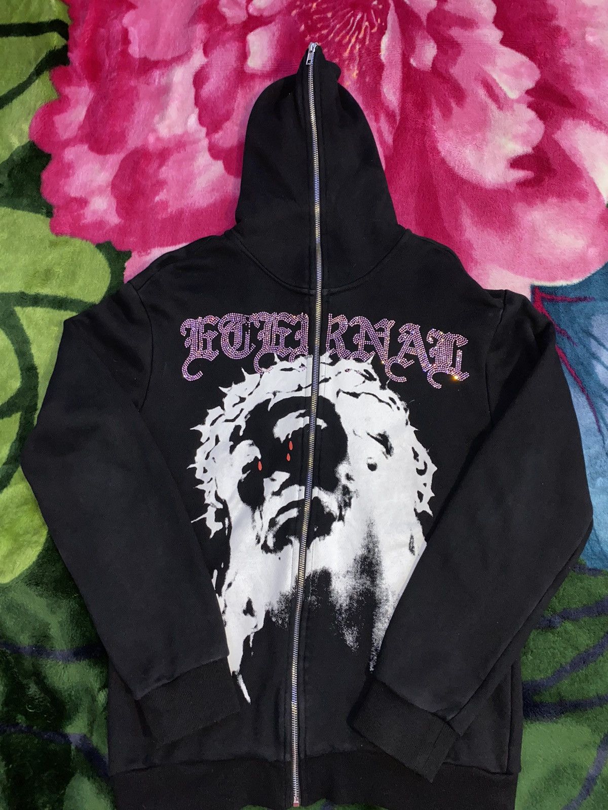 Eternal Eternal Artwear Rhinestone Full Zip Hoodie Jesus Christ | Grailed