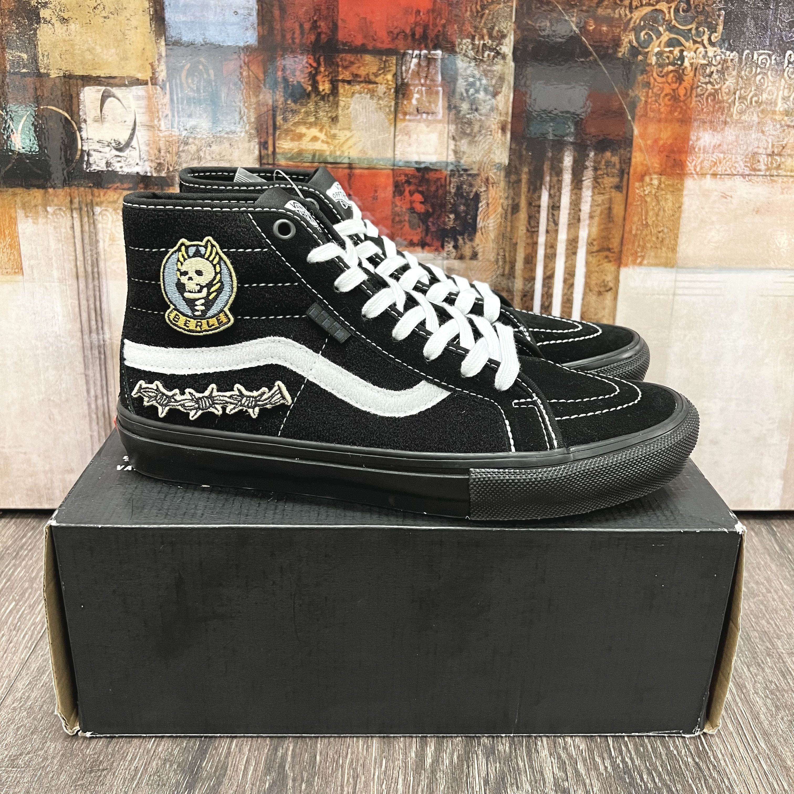 Vans 2022 Vans Sk8 Hi Decon Elijah Berle Patches Black / White | Grailed