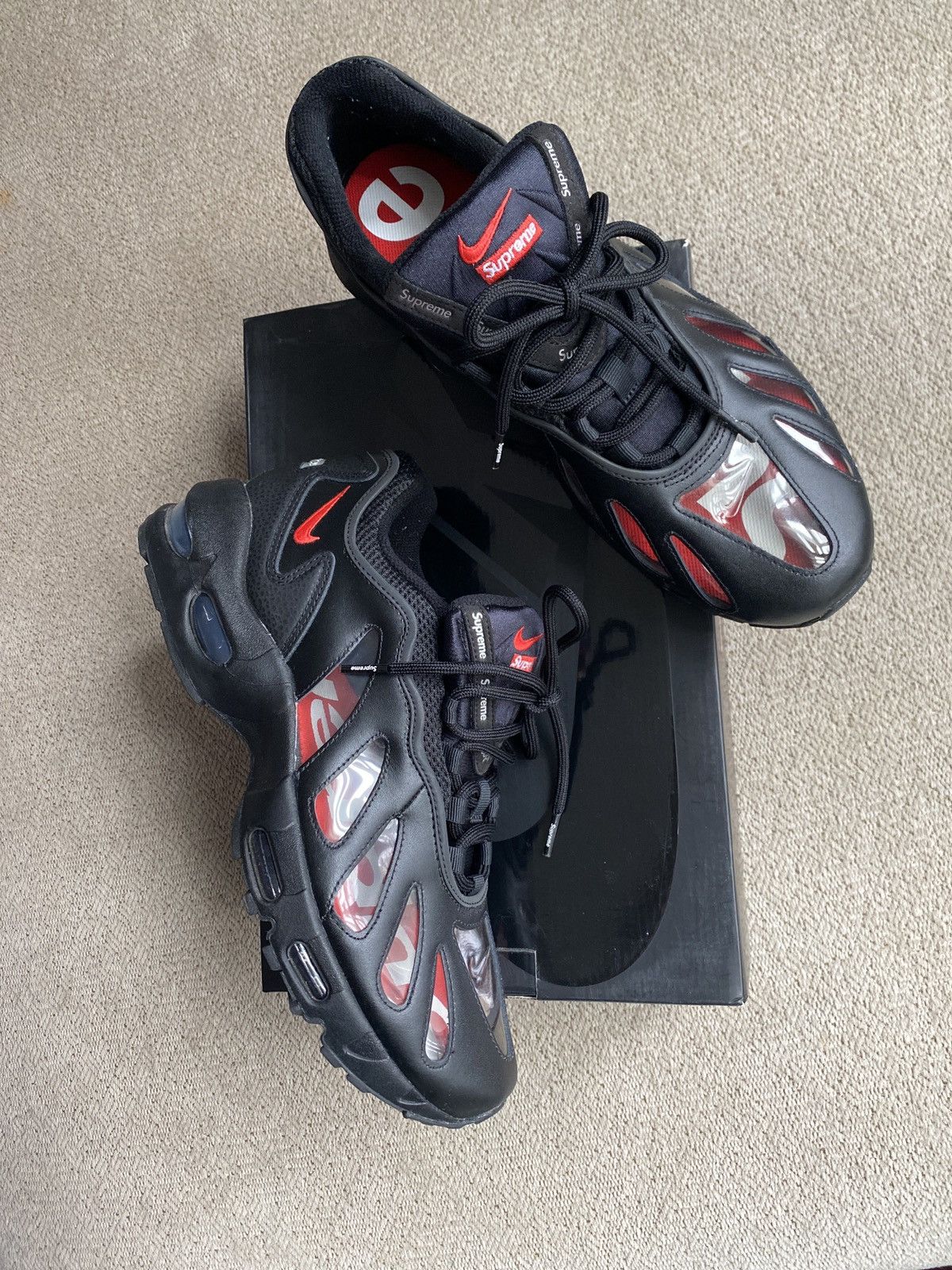 Supreme Supreme Nike Air Max 96 / S Black RARE clear | Grailed