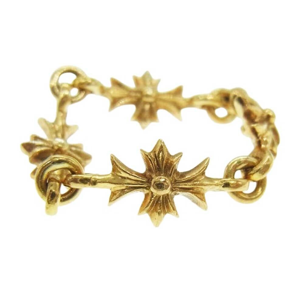 Chrome Hearts CHROME HEARTS 22K Tiny E CH Plus Ring 4LINK Gold | Grailed