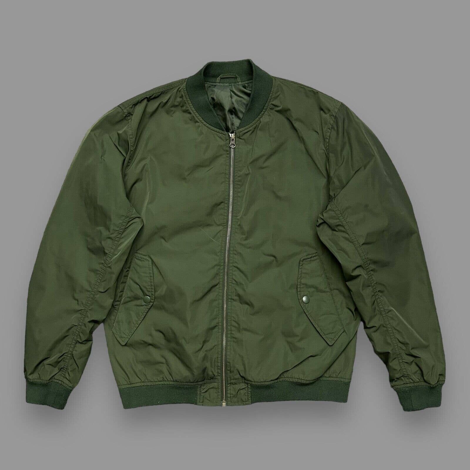 GU GU Bomber Jacket MA-1 Full Zip Flight Jacket Green Medium | Grailed