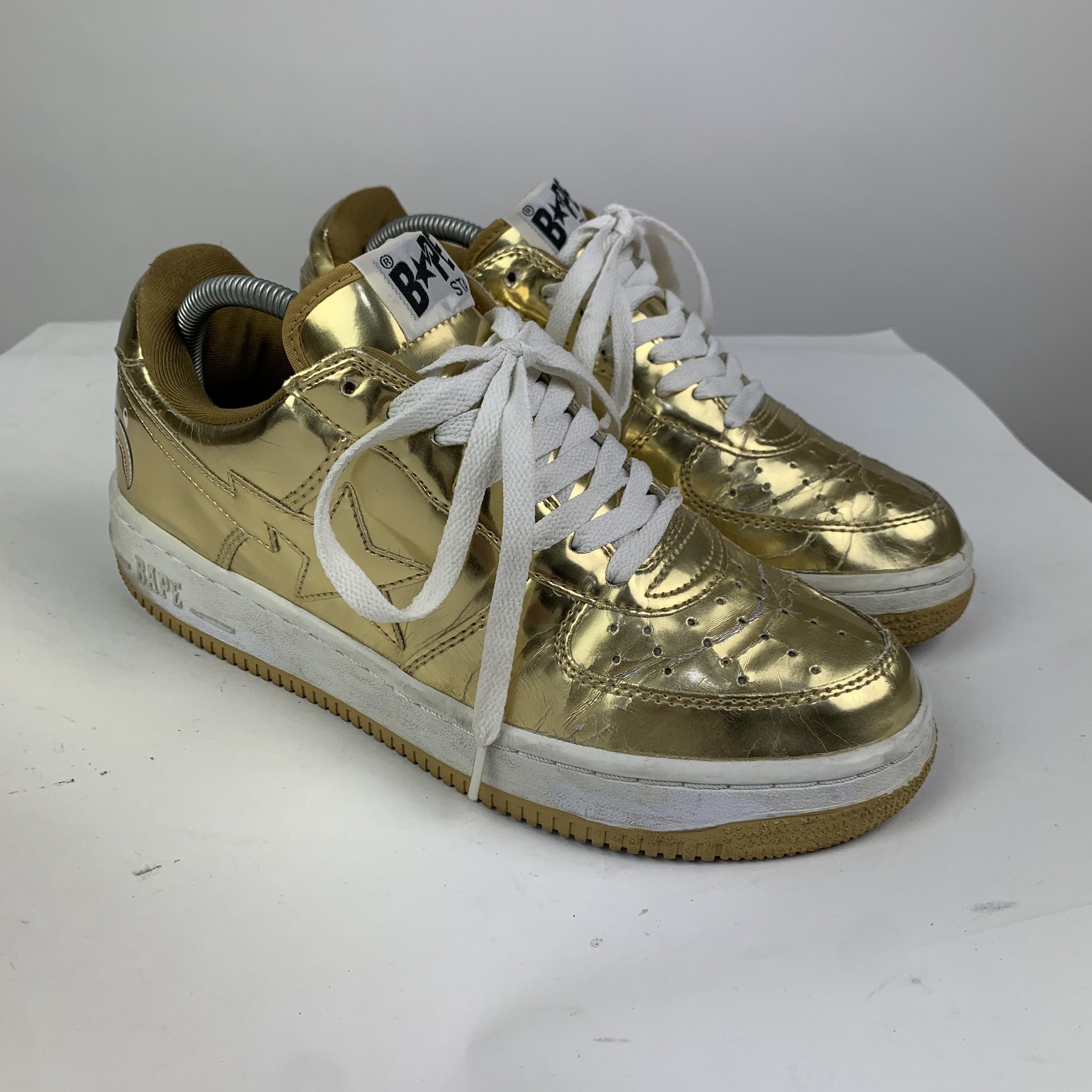 Bape Rare A Bathing Ape Bapesta Gold | Grailed
