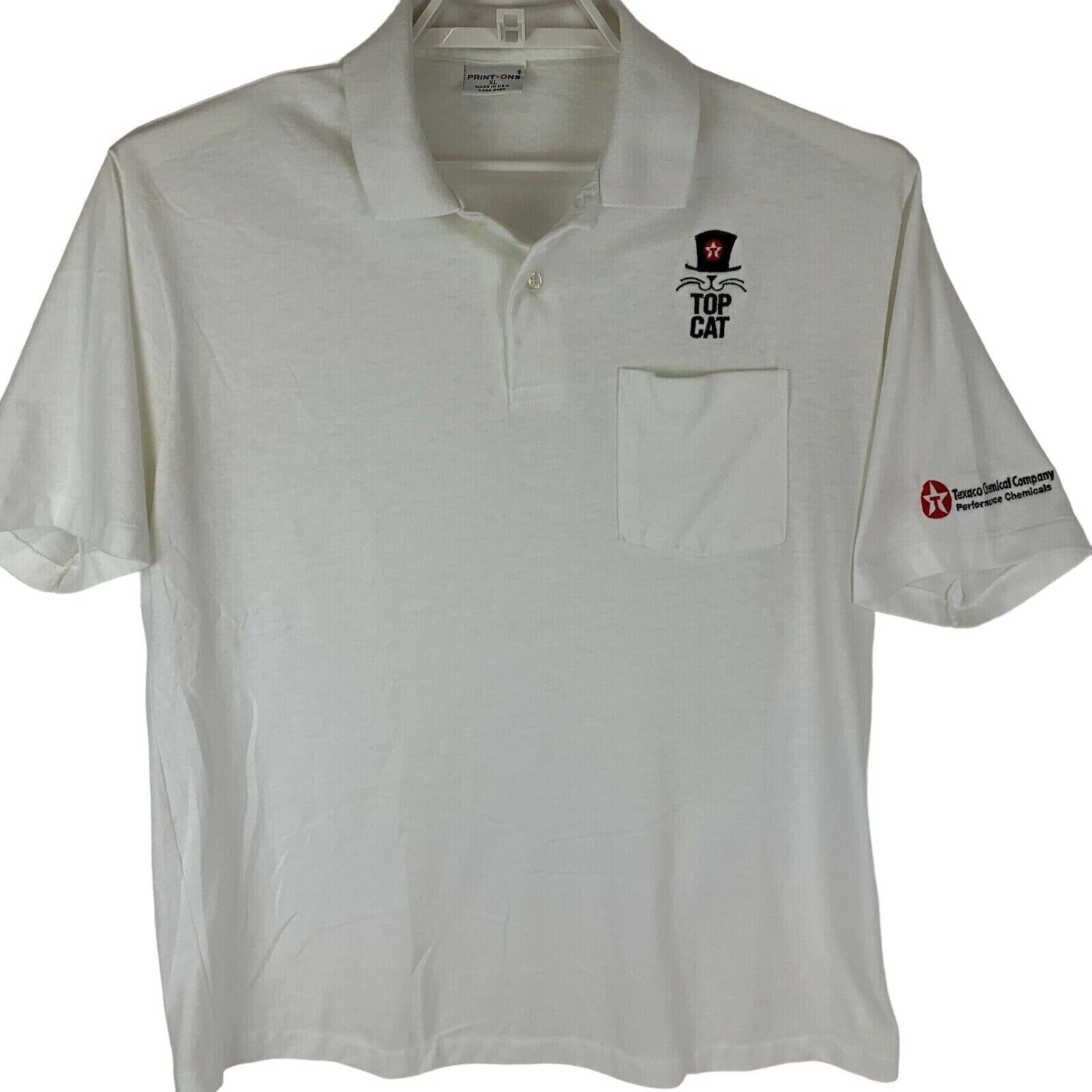 Vintage Texaco Top Cat Vintage 90s Polo T Shirt Chemical Company Gas ...
