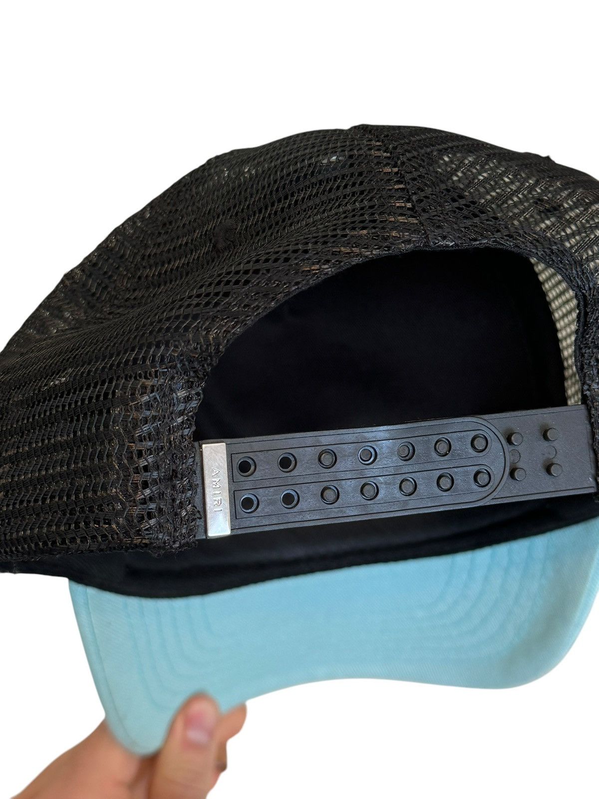 Amiri Blue Triple Star Leather Patch Hat | Grailed