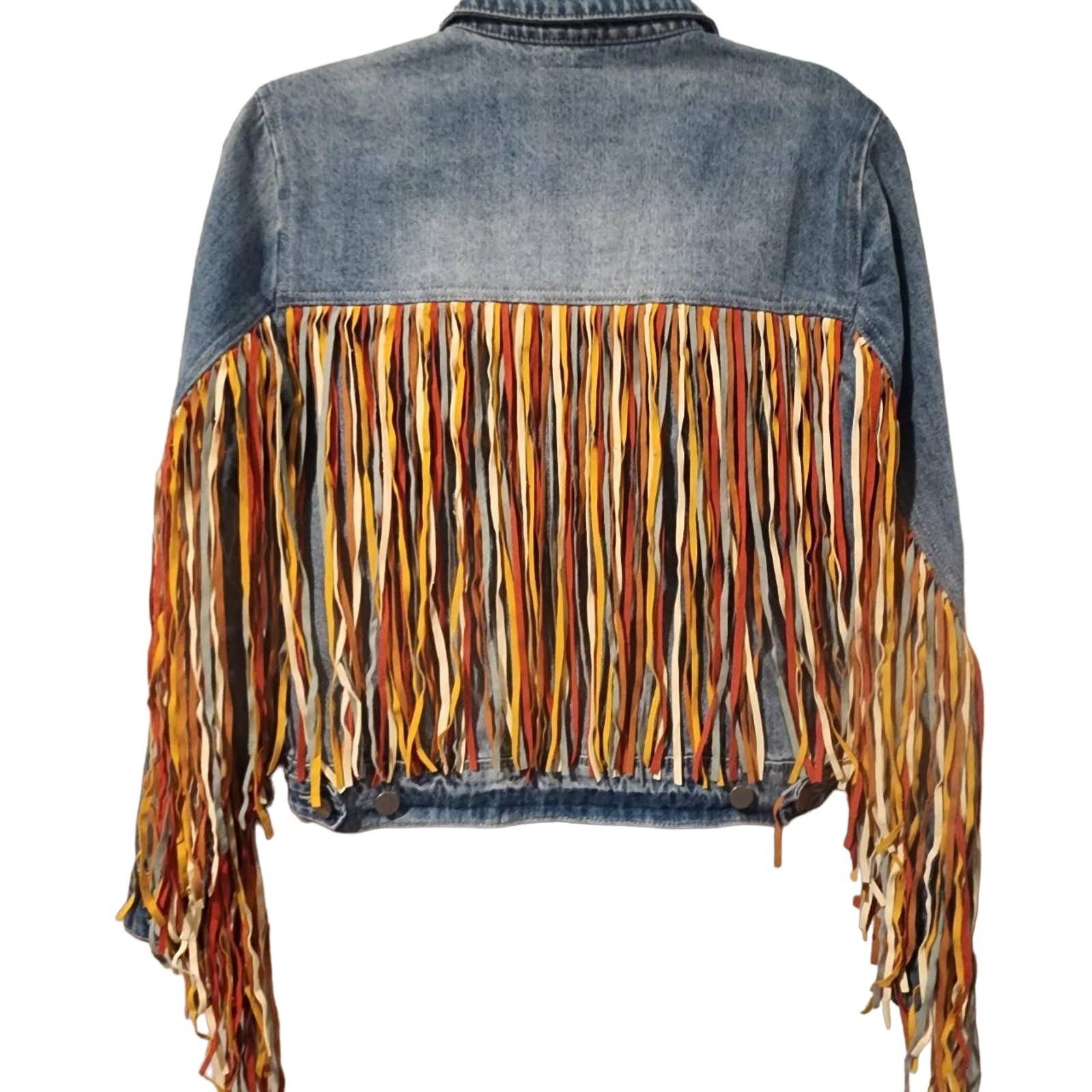 Scully Leather Scully fringe jean jacket | Grailed