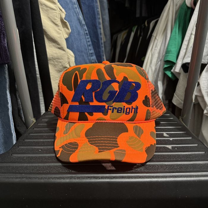 Future RGB FREIGHT ORANGE CAMO TRUCKER HAT FUTURE FBG | Grailed