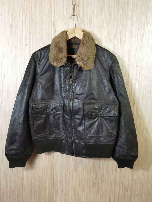 Vintage G10 US NAVY TYPE G-1 JACKET LEATHER VINTAGE WAR 80s | Grailed
