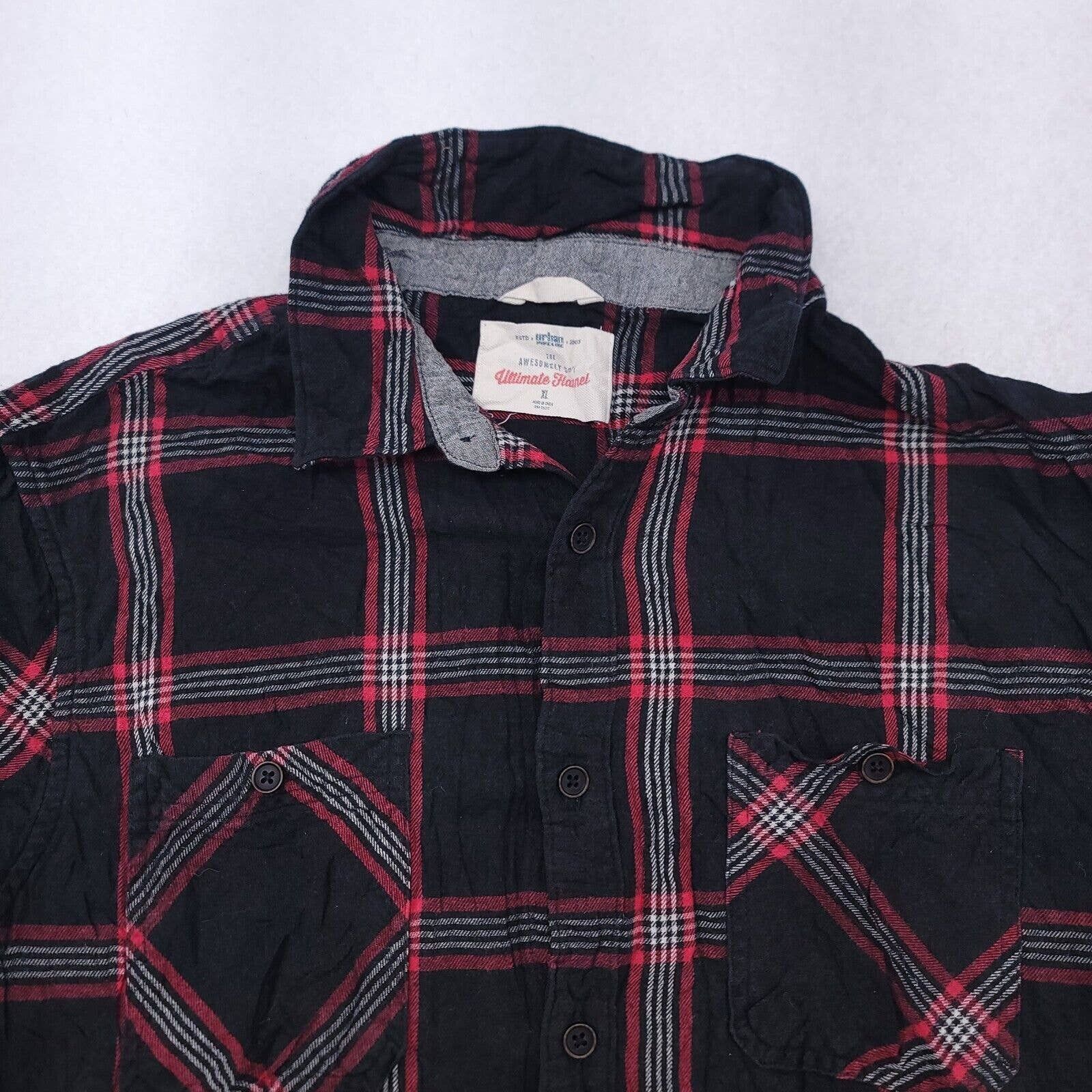 Urban Pipeline Urban Pipeline Tartan Flannel Shirt Mens Size XL Black ...