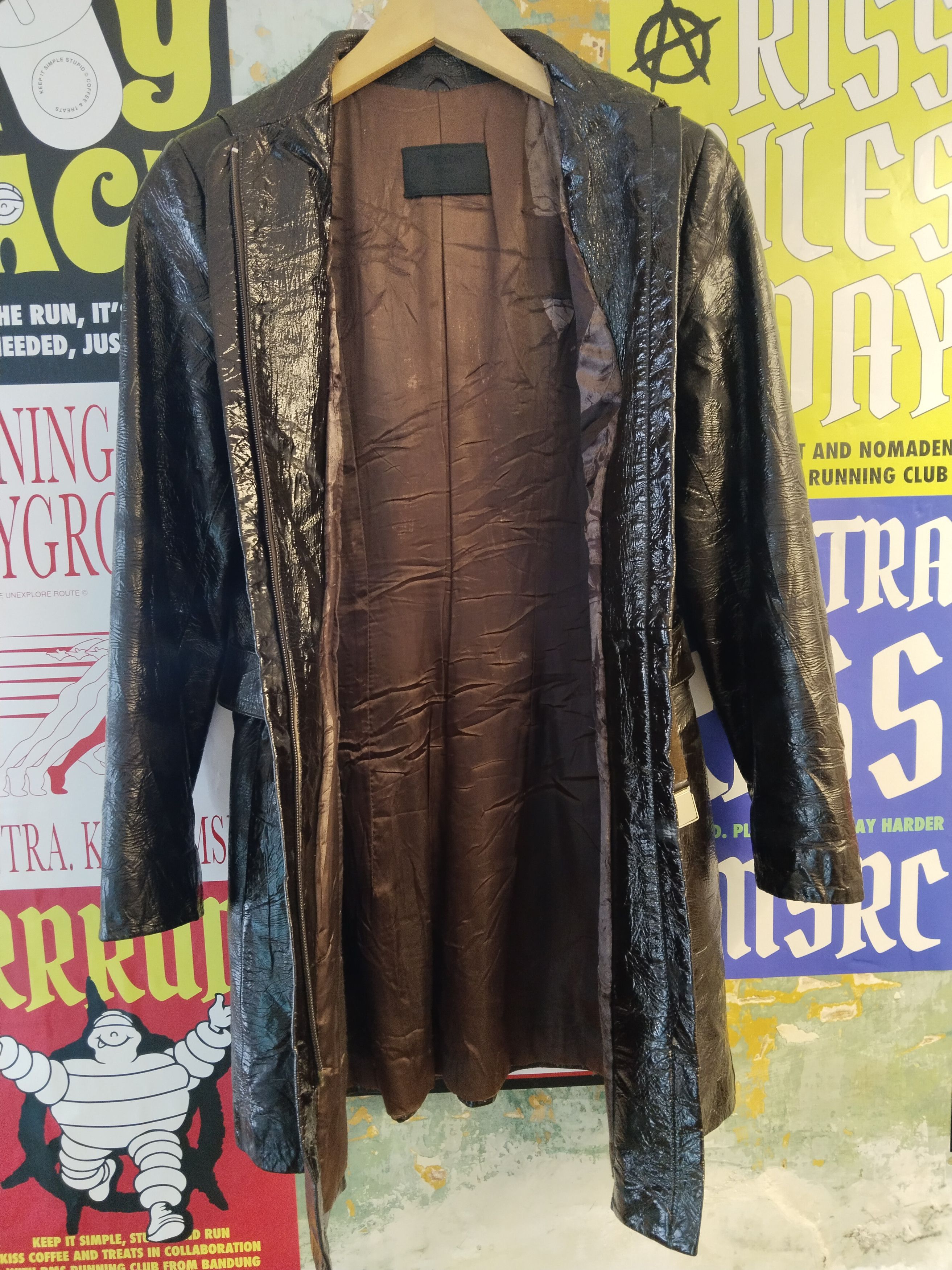 Prada × Raf Simons Prada Leather Coat | Grailed